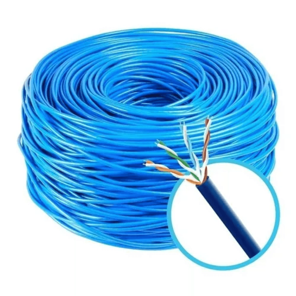 Cabo de Rede CAT5E UTP CMX 100% Cobre Homologado Azul 305 metros Bluecom - khronos